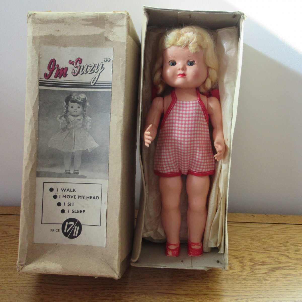 1950’s Hard Plastic Williams and Steer 12 inch walker doll all original ...